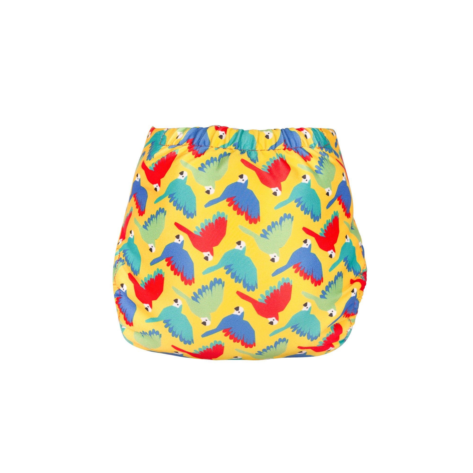 TOTSBOTS Swim Nappy - Bright Yellow Parrots | Simple Wellness